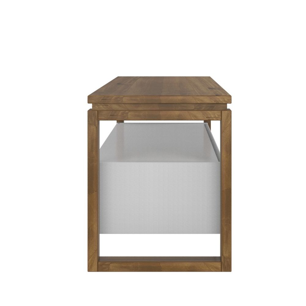 Rack Craft Artemobili 140 cm Madeira Maciça e MDF 2 Portas Cor Branco e ...