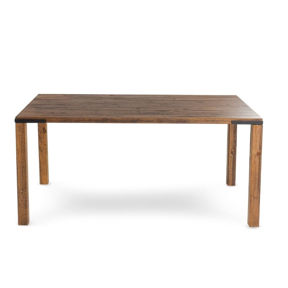 Mesa de Jantar Madison Light cor Rustic Brown com Base de Madeira 160 ...
