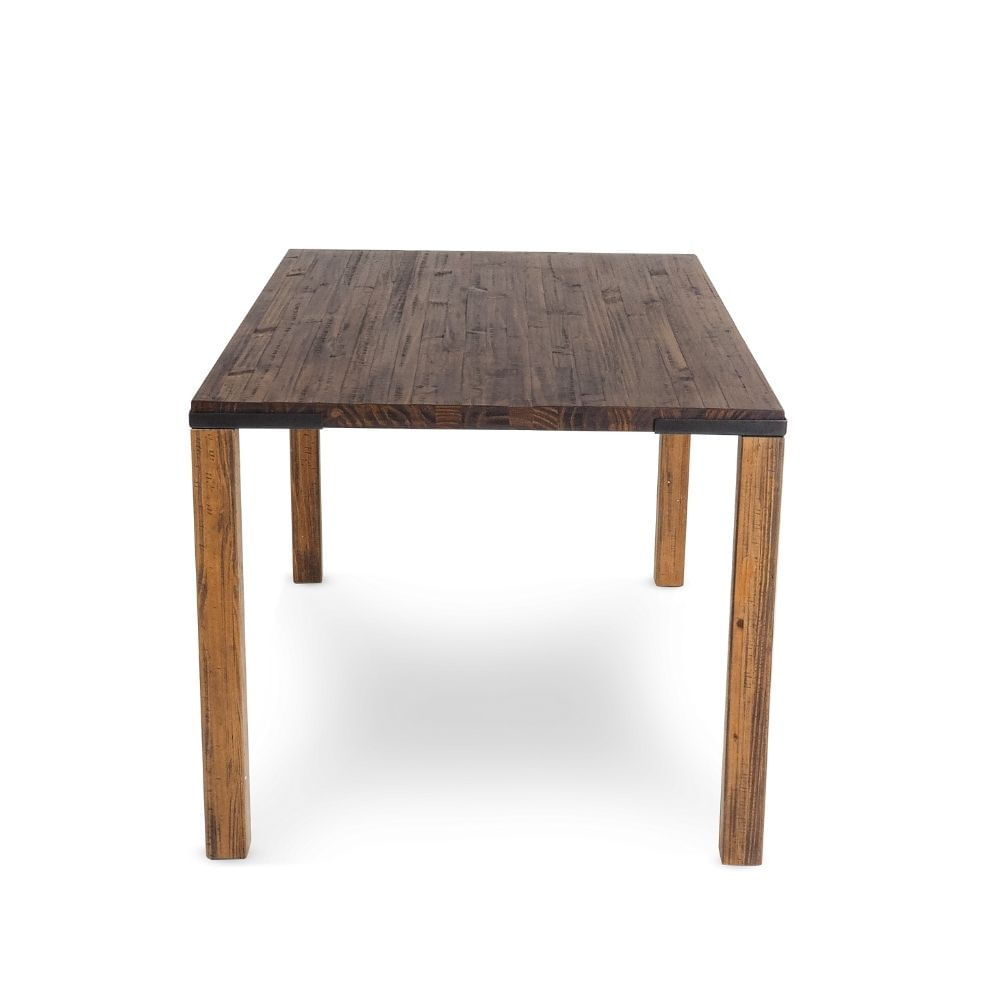 Mesa de Jantar Madison Light cor Rustic Brown com Base de Madeira 160 ...