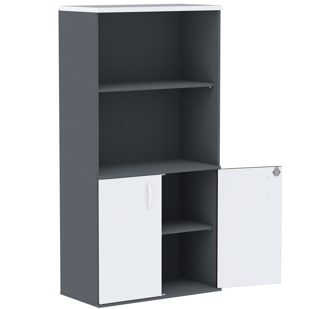 Armário Misto PE25 Pandin 79,20 cm (largura) em MDP Cor Grafito e ...
