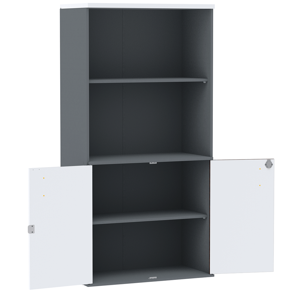 Armário Misto PE25 Pandin 79,20 cm (largura) em MDP Cor Grafito e ...