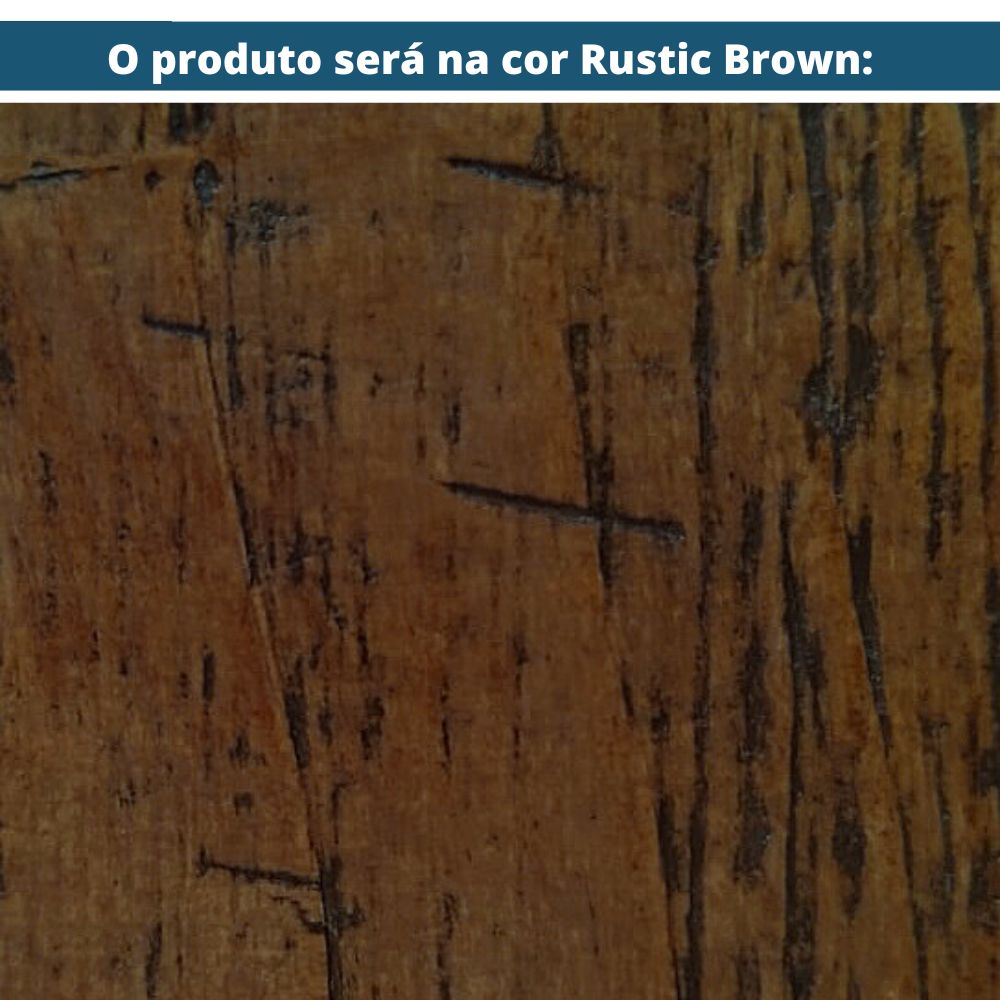 Mesa de Jantar Wood cor Rustic Brown 220 cm x 100 cm - todosmoveis
