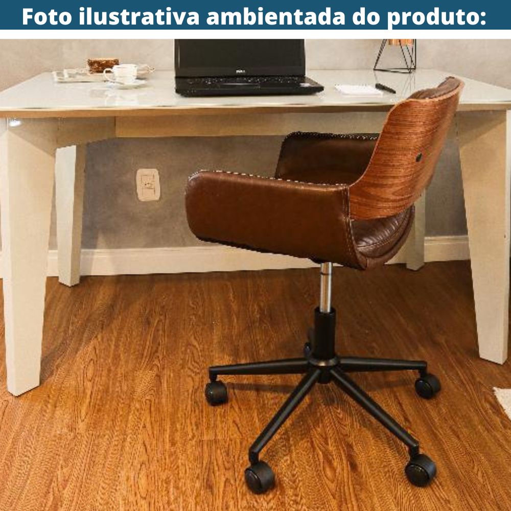 Cadeira Giratória Marbella Rivatti Madeira Multilaminada Revestida em ...