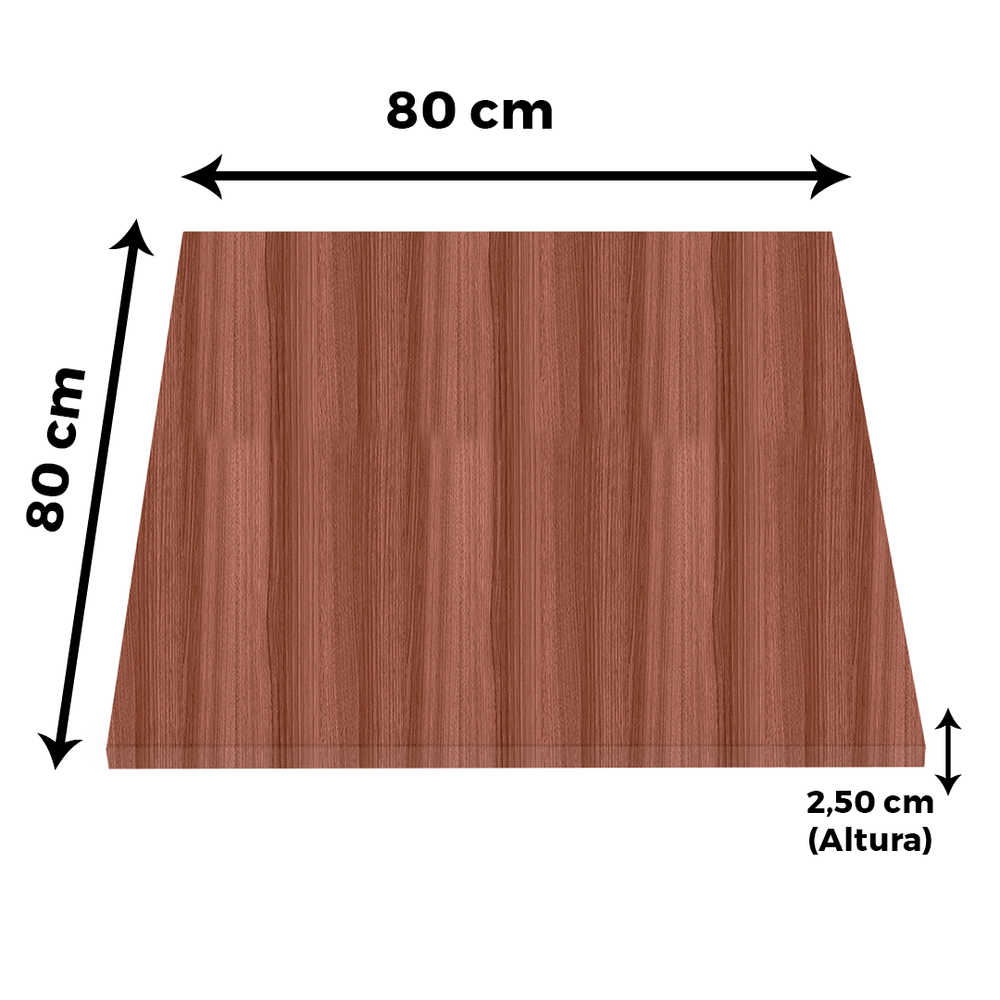 Tampo Quadrado 80 cm (Largura) P25 Pandin MDP 2,50 cm (altura) Cor ...